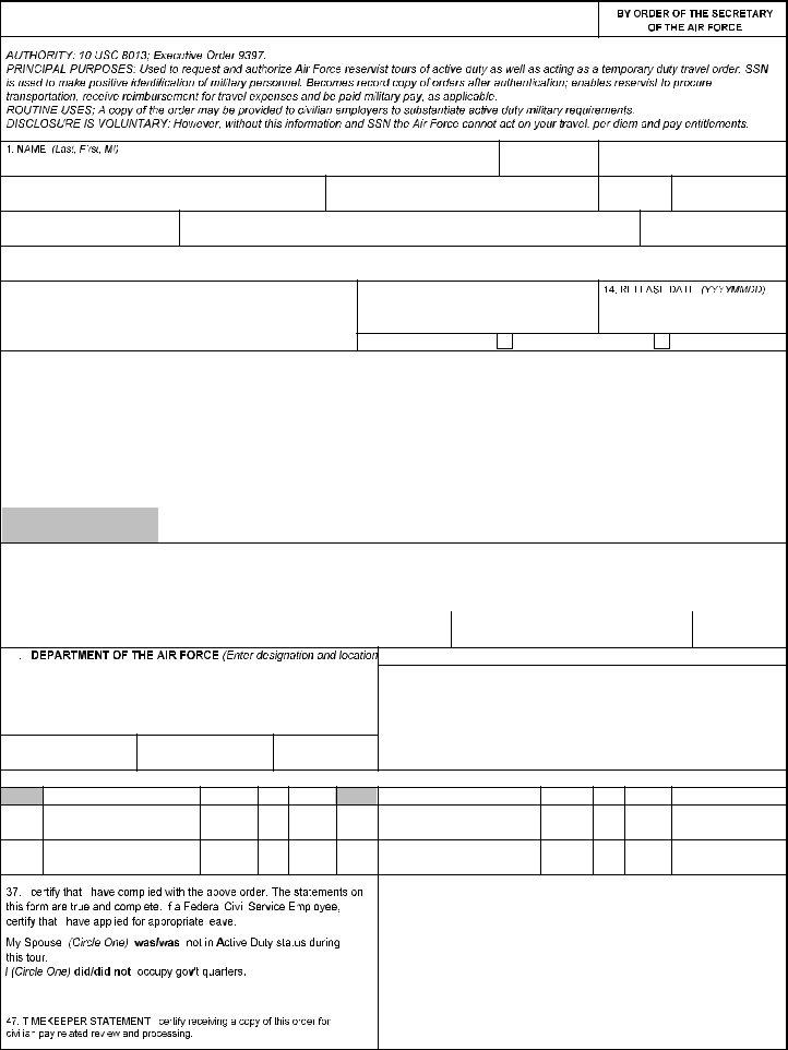 Af Form 938 Fill Out Printable PDF Forms Online