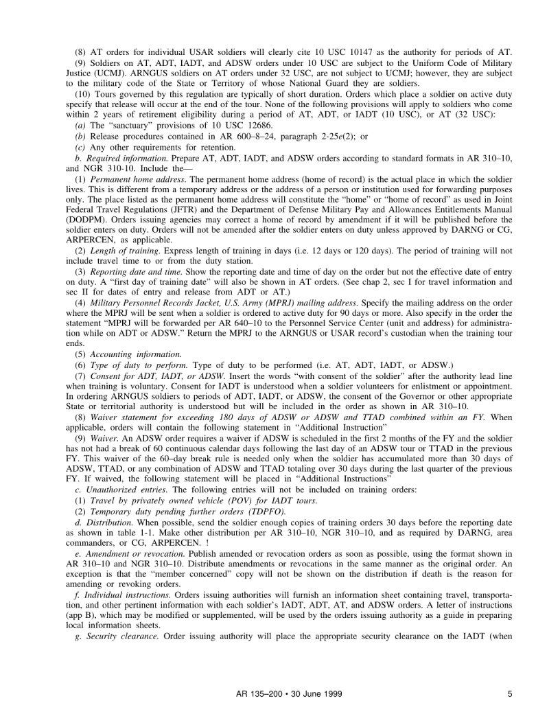 Army Regulation Activity Duty PDF Form - FormsPal