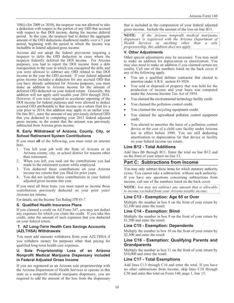 Az Form 140 ≡ Fill Out Printable PDF Forms Online
