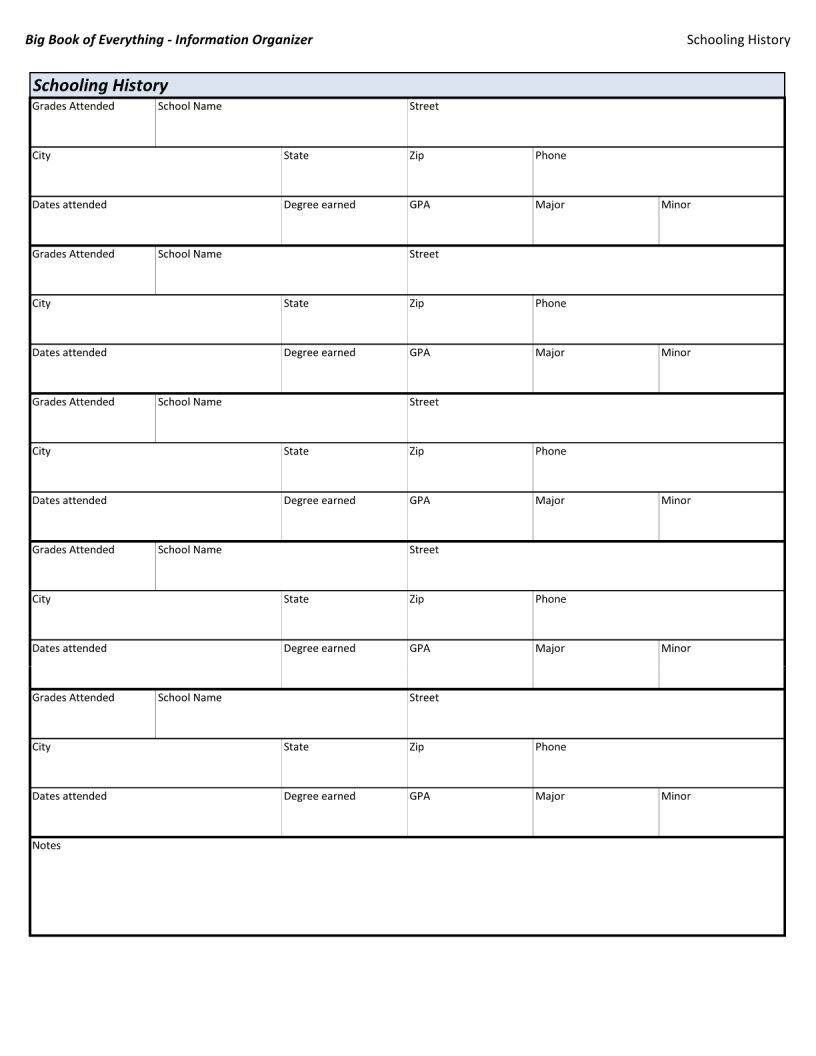 Big Book Everything Form ≡ Fill Out Printable PDF Forms Online