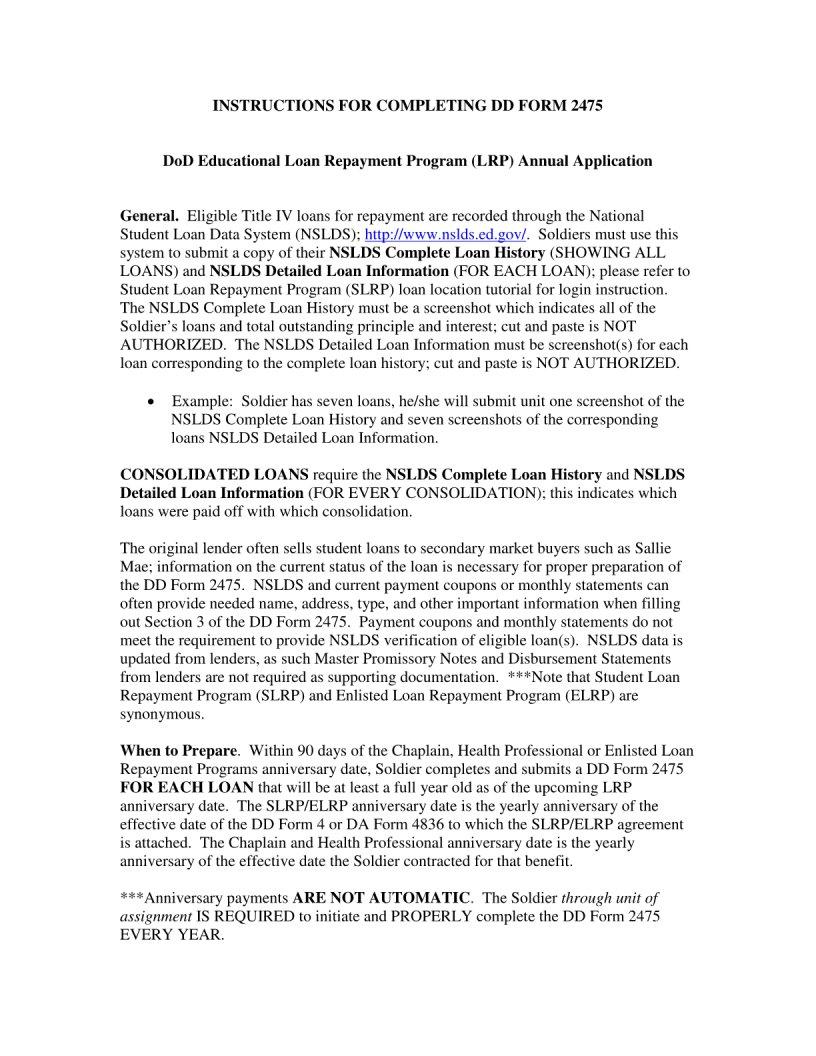 Dd Form 2475 Jan 2014 - Printable Form 2025