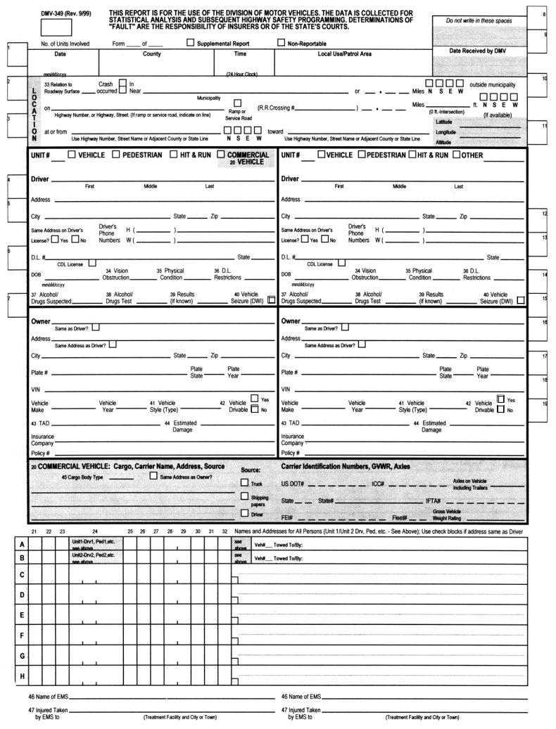 Dmv 349 Form ≡ Fill Out Printable PDF Forms Online