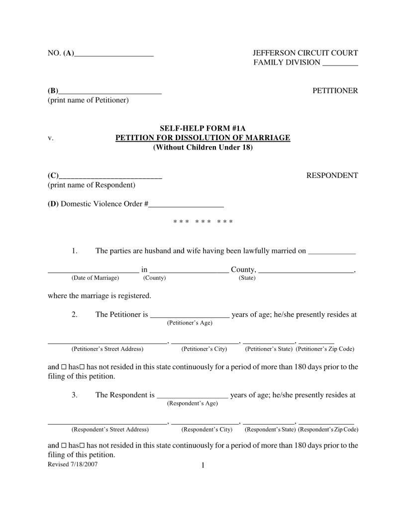 Form 1A Marriage ≡ Fill Out Printable PDF Forms Online