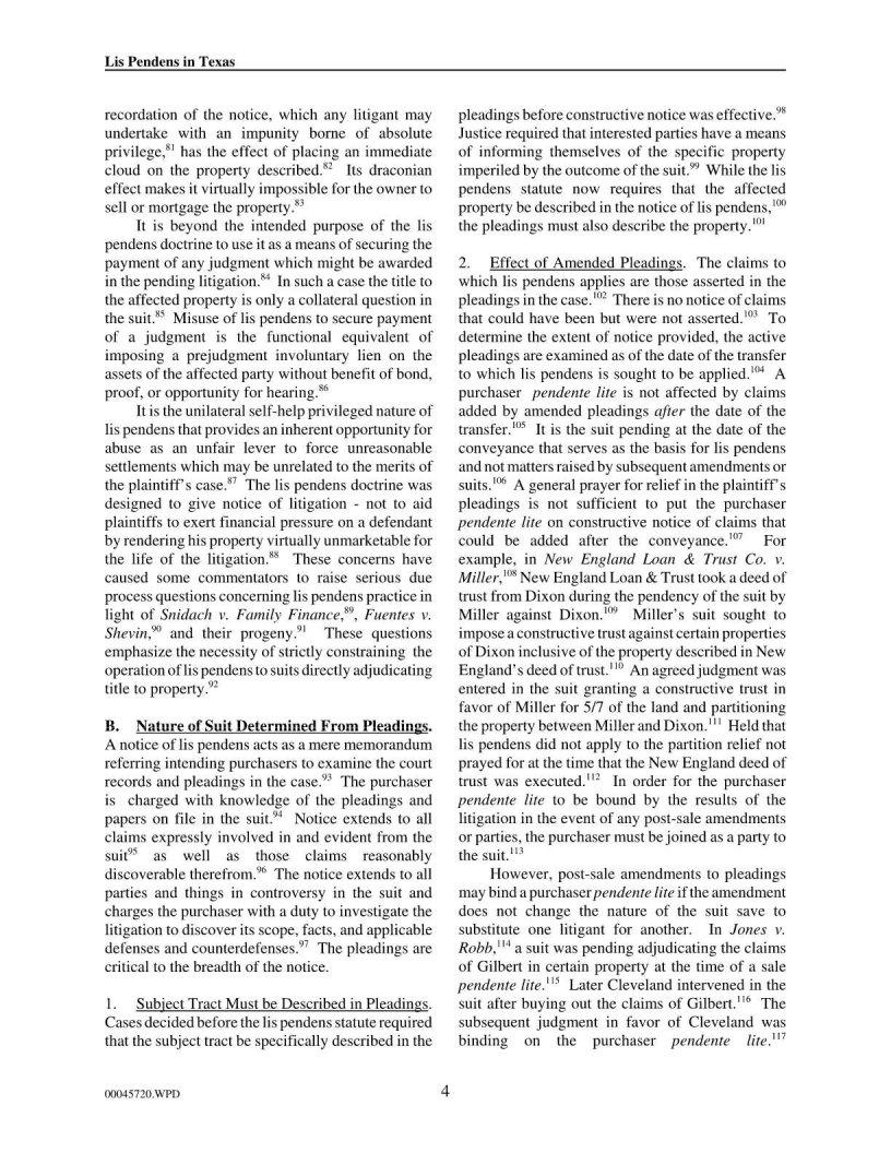 Lis Pendens Form Texas ≡ Fill Out Printable PDF Forms Online