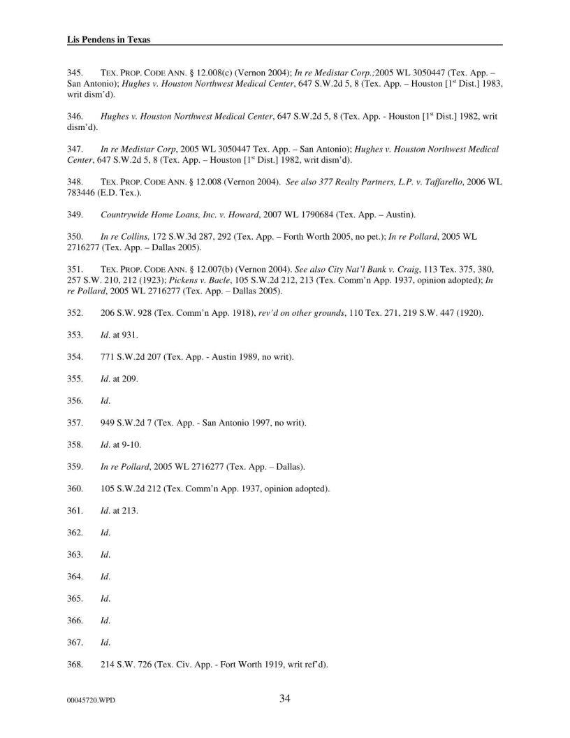 Lis Pendens Form Texas ≡ Fill Out Printable PDF Forms Online