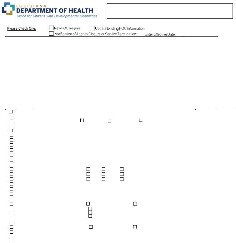 Louisiana Medicaid Freedom of Choice List PDF Form - FormsPal