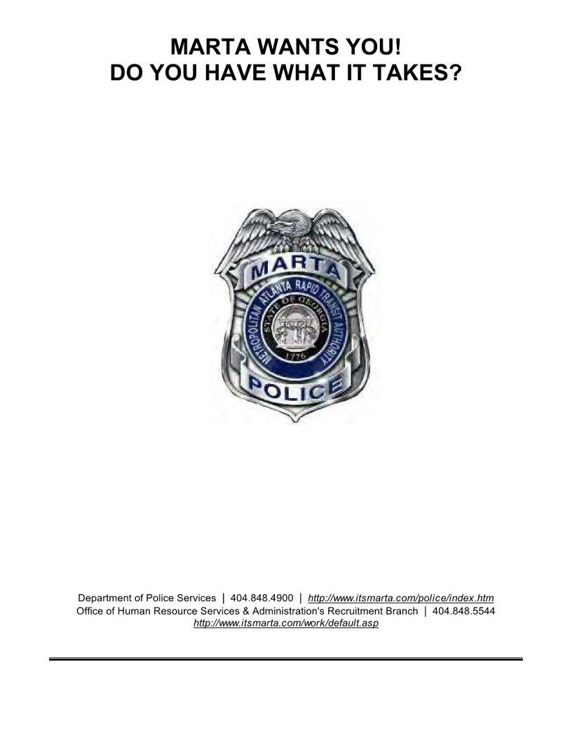 Marta Police Officer Form ≡ Fill Out Printable PDF Forms Online