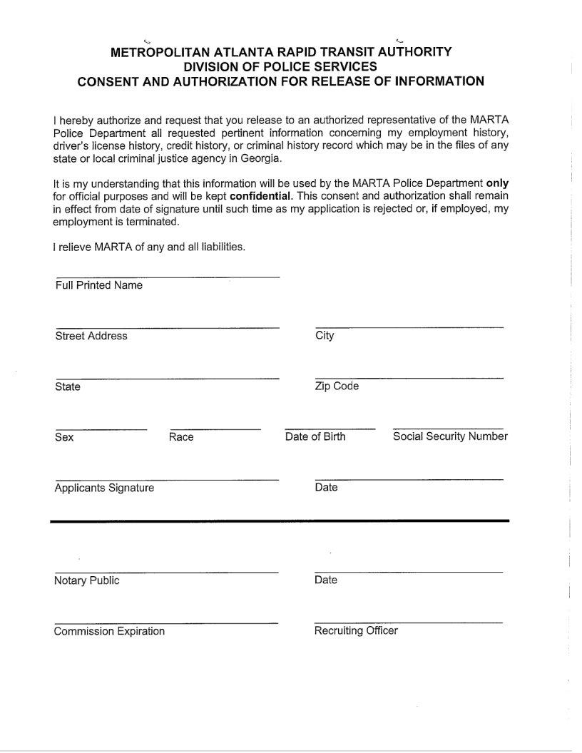 Marta Police Officer Form ≡ Fill Out Printable PDF Forms Online