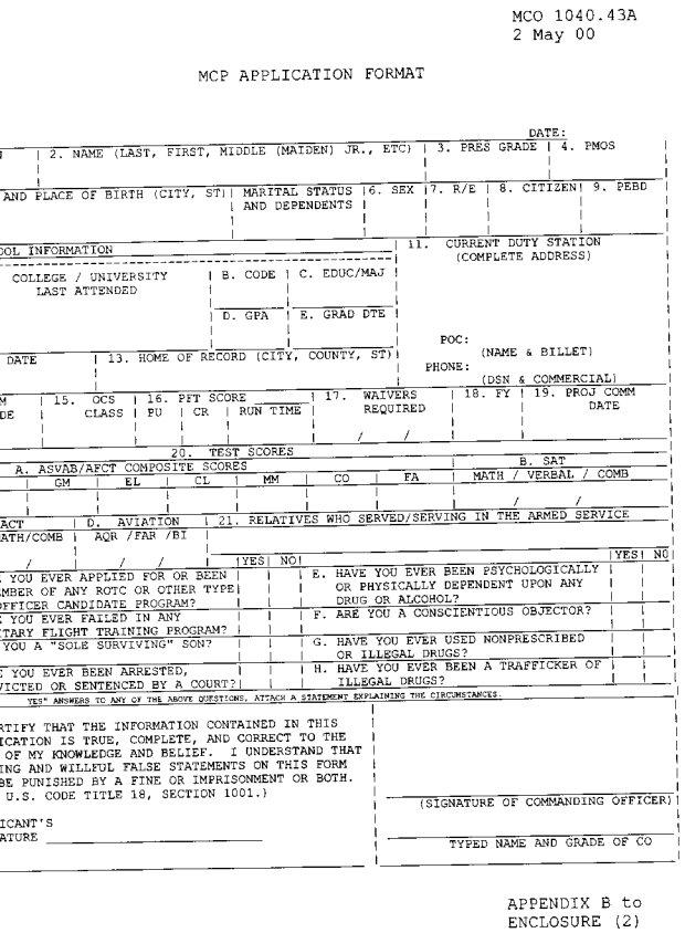 Mco 1040 43A Form ≡ Fill Out Printable PDF Forms Online