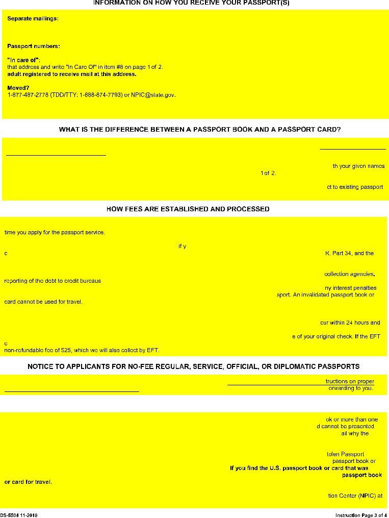 Passport Form Ds 5504 Fill Out Printable PDF Forms Online