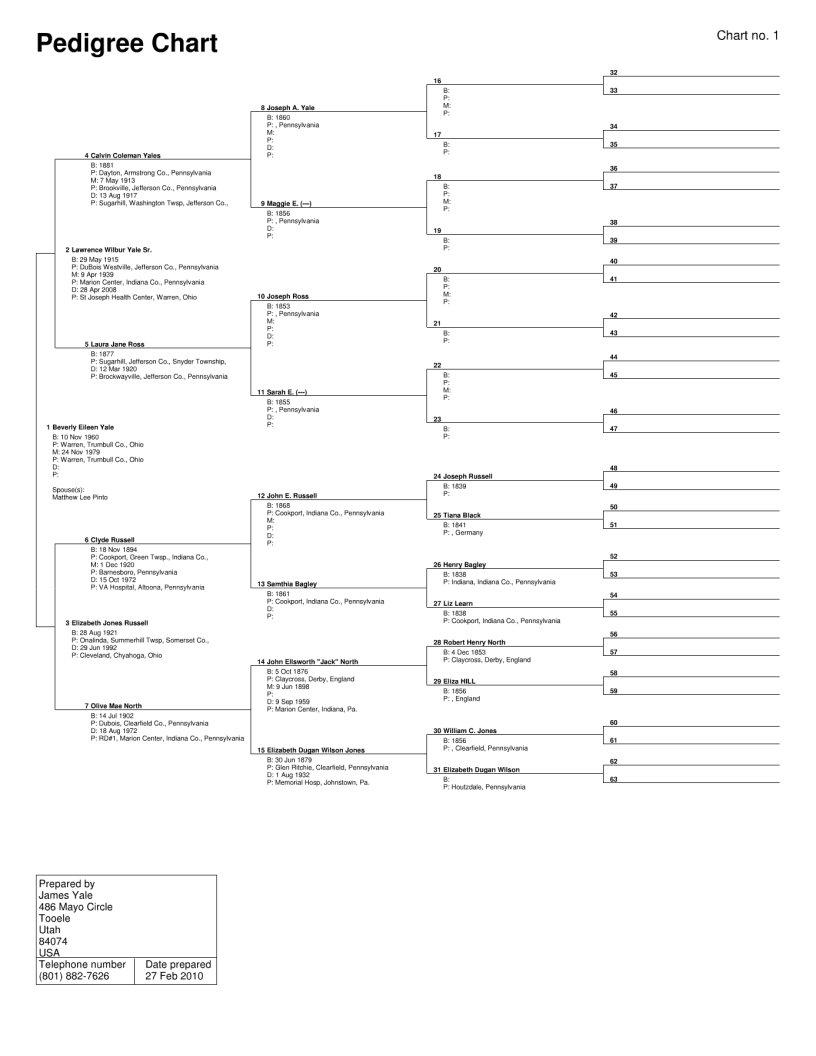 Pedigree Chart Form ≡ Fill Out Printable PDF Forms Online