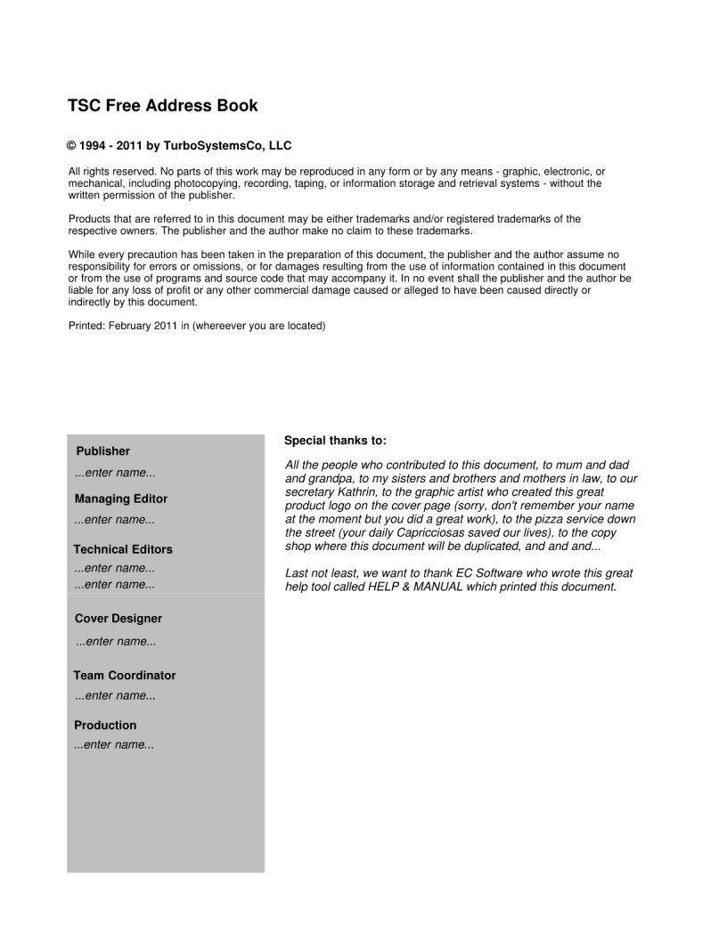 Address Book Template ≡ Fill Out Printable PDF Forms Online