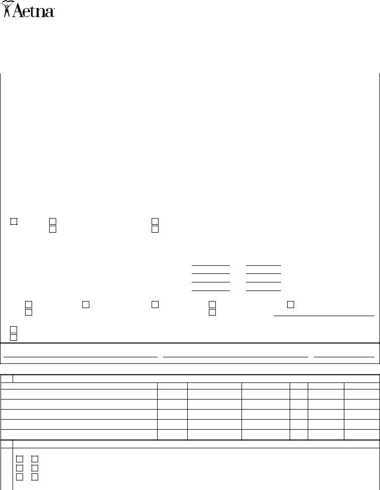 Aetna Evidence Of Insurability PDF Form - FormsPal