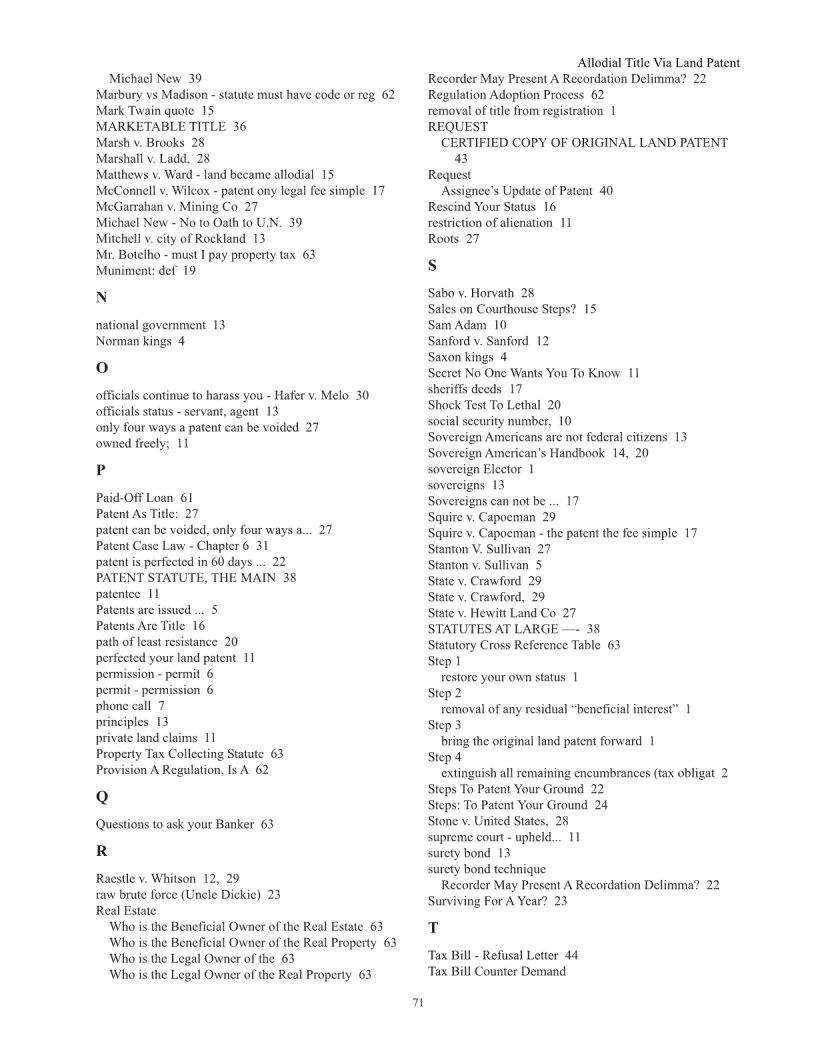 Allodial Title ≡ Fill Out Printable PDF Forms Online