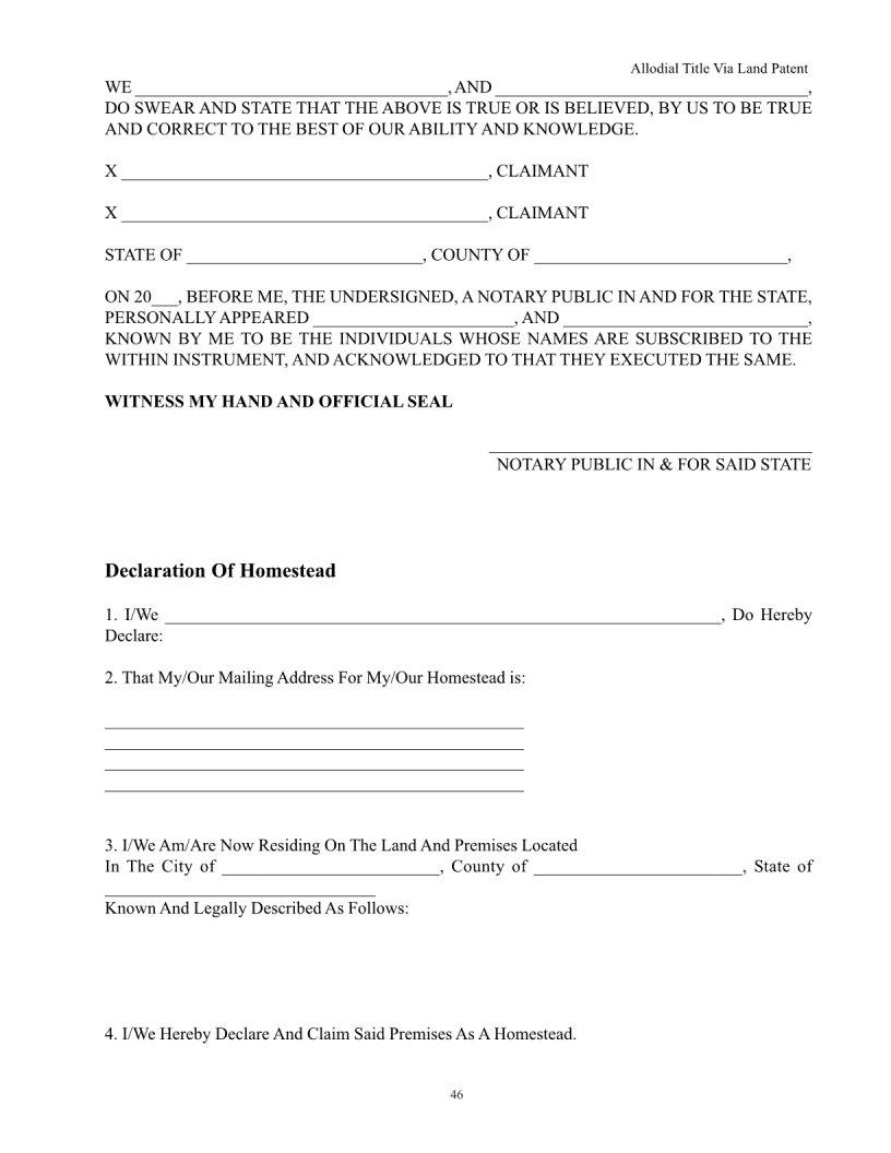 Allodial Title ≡ Fill Out Printable PDF Forms Online