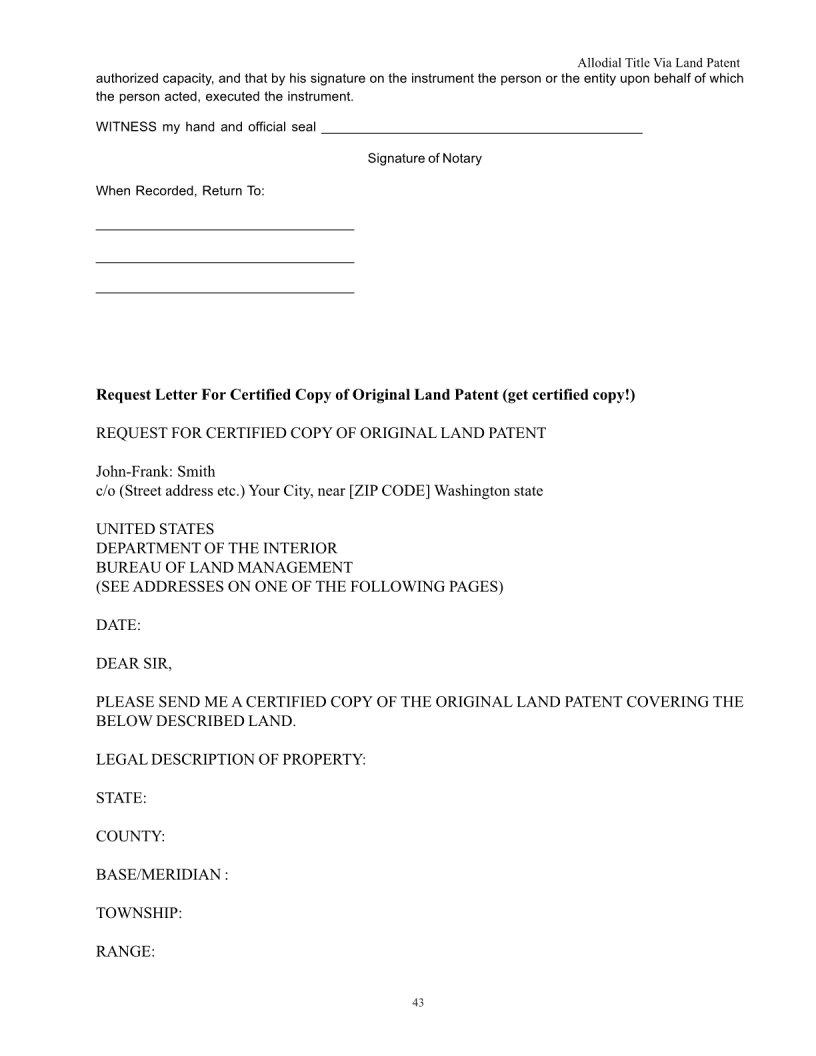 Allodial Title Fill Out Printable PDF Forms Online