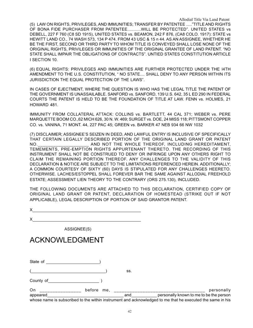 Allodial Title Fill Out Printable PDF Forms Online