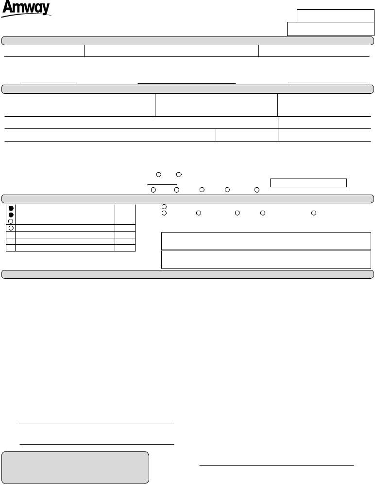 Amway Ibo Application Form ≡ Fill Out Printable PDF Forms Online