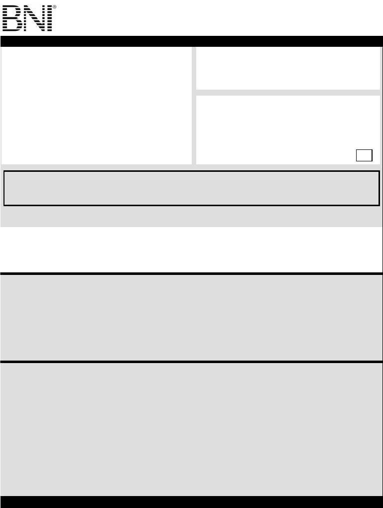 Bni Application Form ≡ Fill Out Printable PDF Forms Online