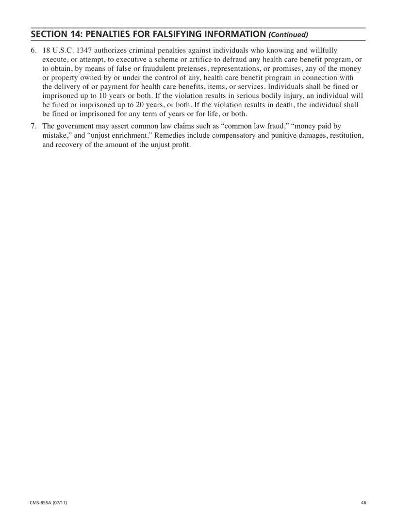 Cms 855A ≡ Fill Out Printable PDF Forms Online