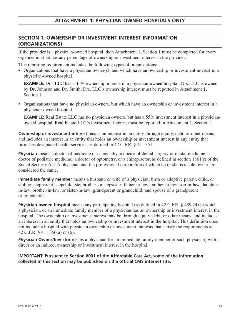 Cms 855A ≡ Fill Out Printable PDF Forms Online