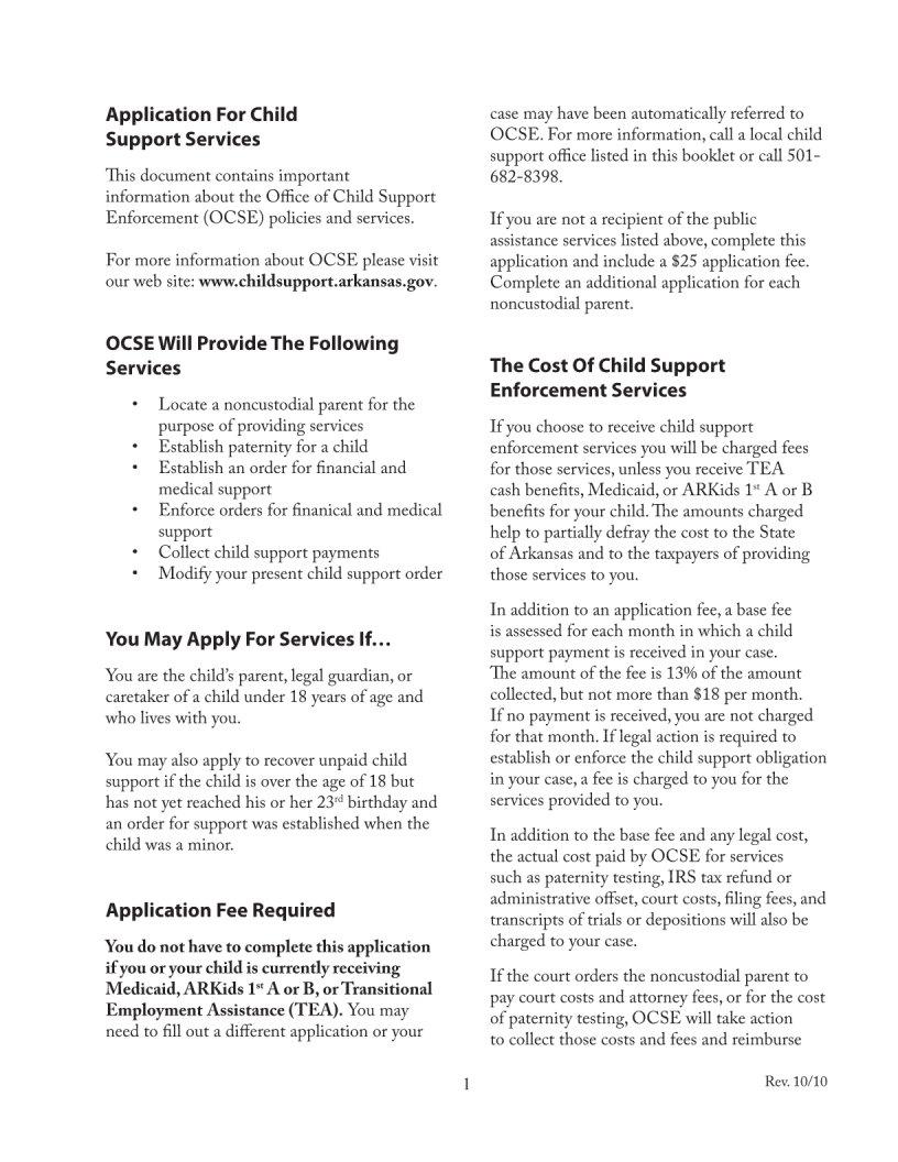 Custodial Party Child Support Application ≡ Fill Out Printable PDF ...