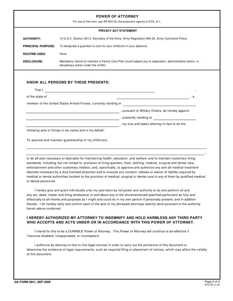 Da Form 5841 ≡ Fill Out Printable PDF Forms Online