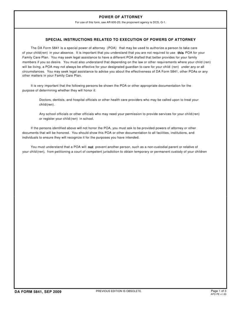 Da Form 5841 ≡ Fill Out Printable PDF Forms Online