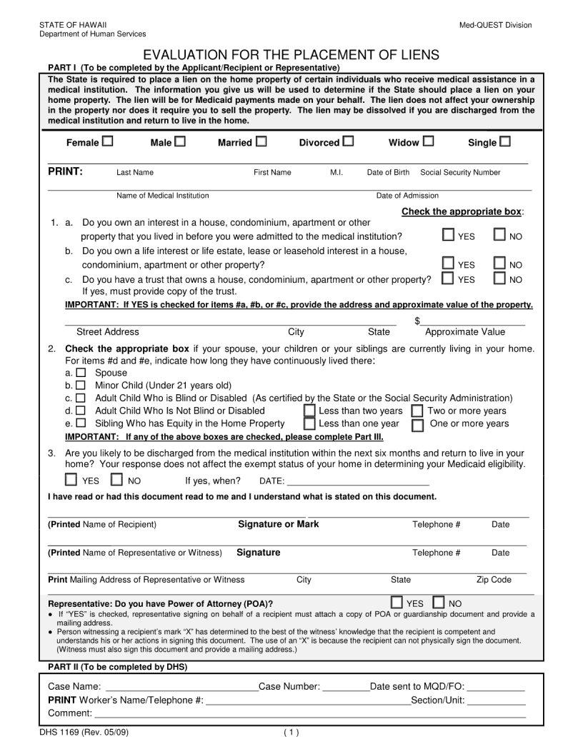 Dhs 1169 Form ≡ Fill Out Printable PDF Forms Online