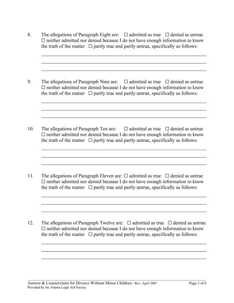 Divorce Decree Sample ≡ Fill Out Printable PDF Forms Online