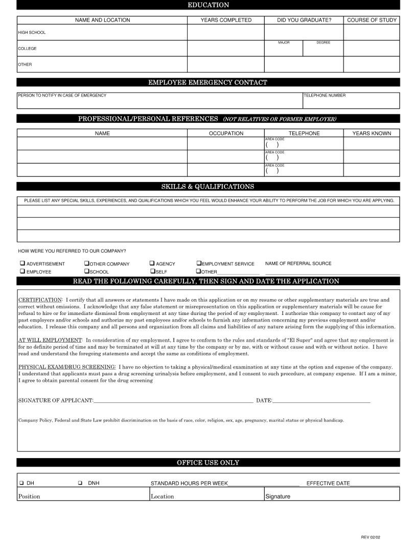 El Super Application ≡ Fill Out Printable PDF Forms Online