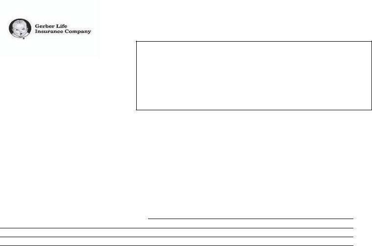 Gerber Life Insurance Claim PDF Form - FormsPal