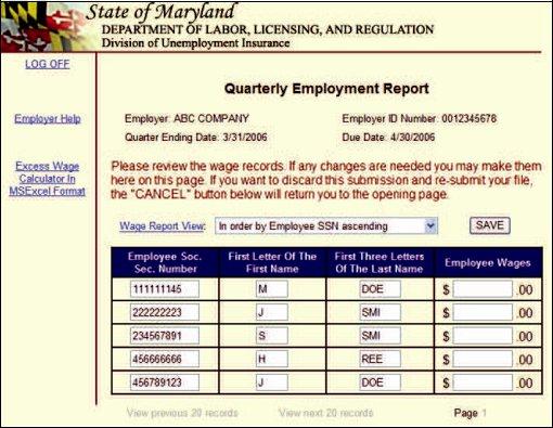 Maryland Quarterly Contribution Report ≡ Fill Out Printable PDF Forms ...