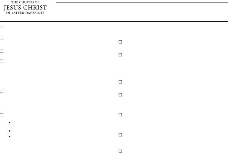 Missionary Recommendation Checklist ≡ Fill Out Printable PDF Forms Online