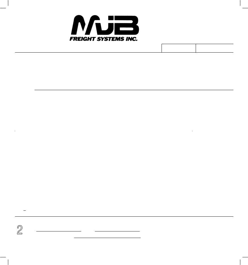 Mjb Bill Of Lading ≡ Fill Out Printable PDF Forms Online