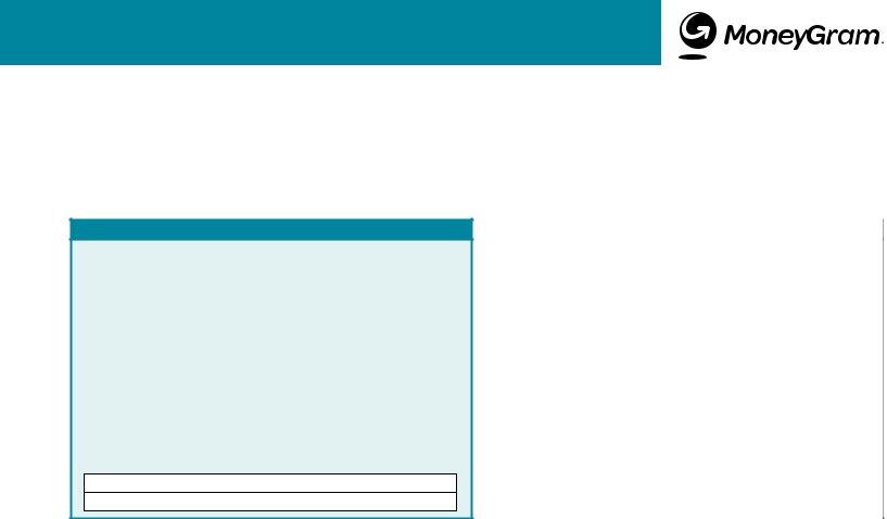 Moneygram Express Payment Form ≡ Fill Out Printable PDF Forms Online