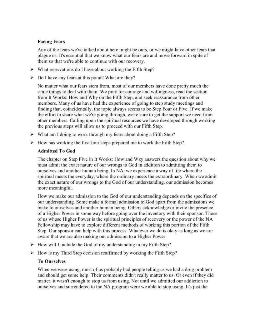 Na Step Working Guide ≡ Fill Out Printable PDF Forms Online