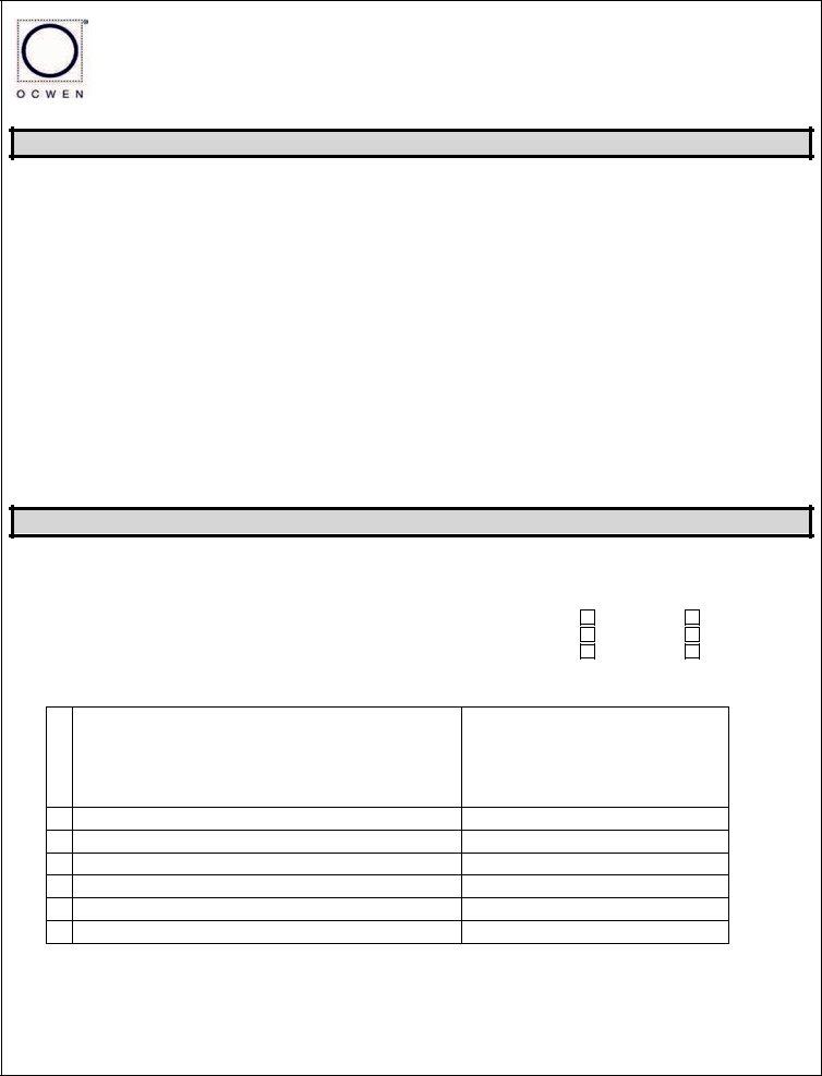 Ocwen Short Sale Package ≡ Fill Out Printable PDF Forms Online