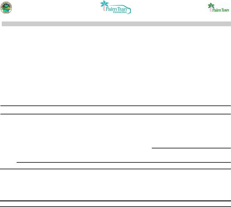 Palm Tran Connection ≡ Fill Out Printable PDF Forms Online