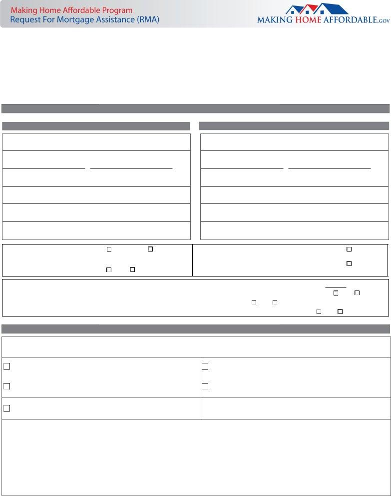 Request Mortgage Assistance PDF Form - FormsPal