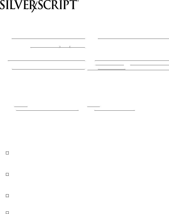 Silverscript Non Formulary Drug Form ≡ Fill Out Printable PDF Forms Online