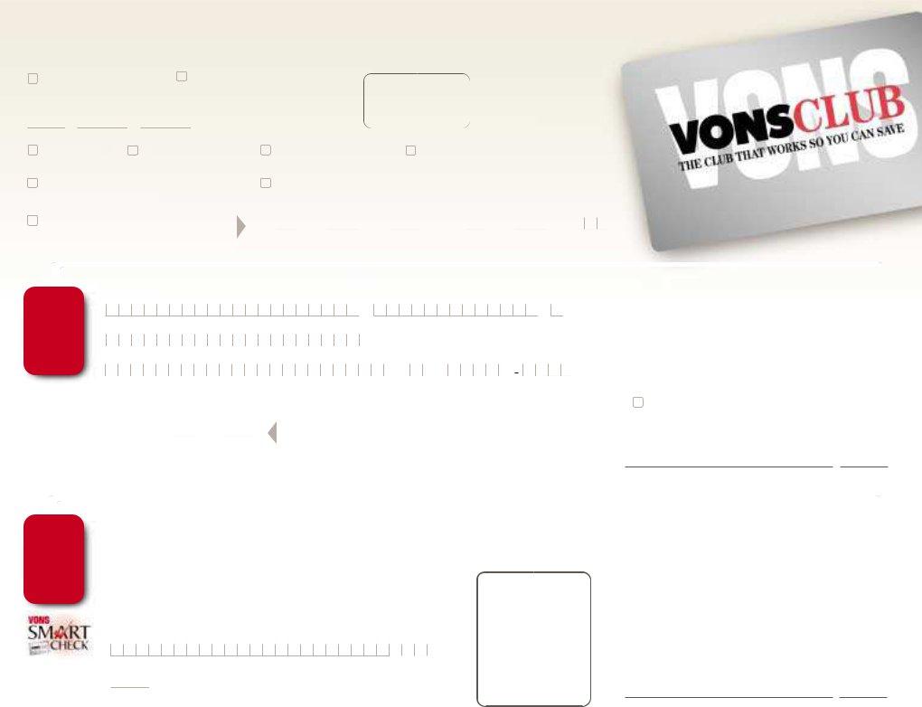 Vons Club Savings ≡ Fill Out Printable PDF Forms Online
