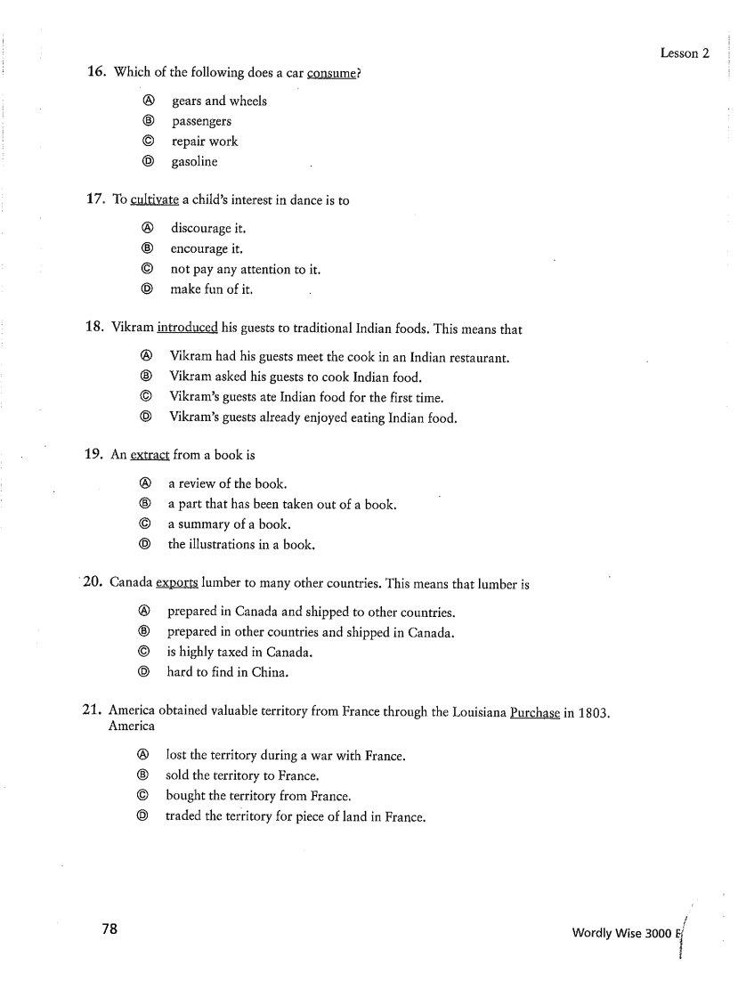 Wordly Wise 3000 Book 5 ≡ Fill Out Printable PDF Forms Online
