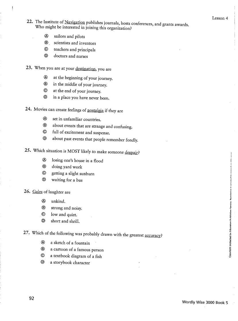 Wordly Wise 3000 Book 5 ≡ Fill Out Printable PDF Forms Online