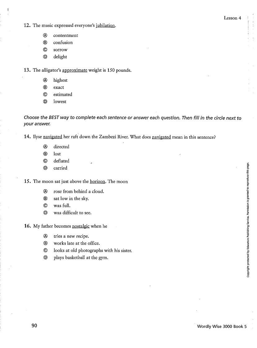 Wordly Wise 3000 Book 5 ≡ Fill Out Printable PDF Forms Online