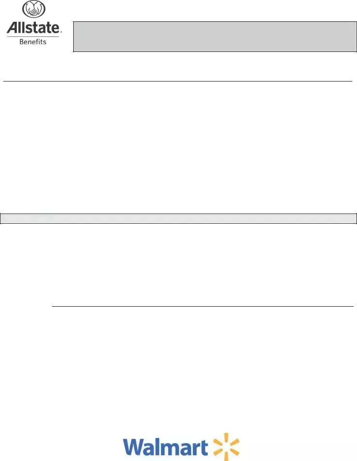 Allstate Critical Illness Walmart PDF Form - FormsPal