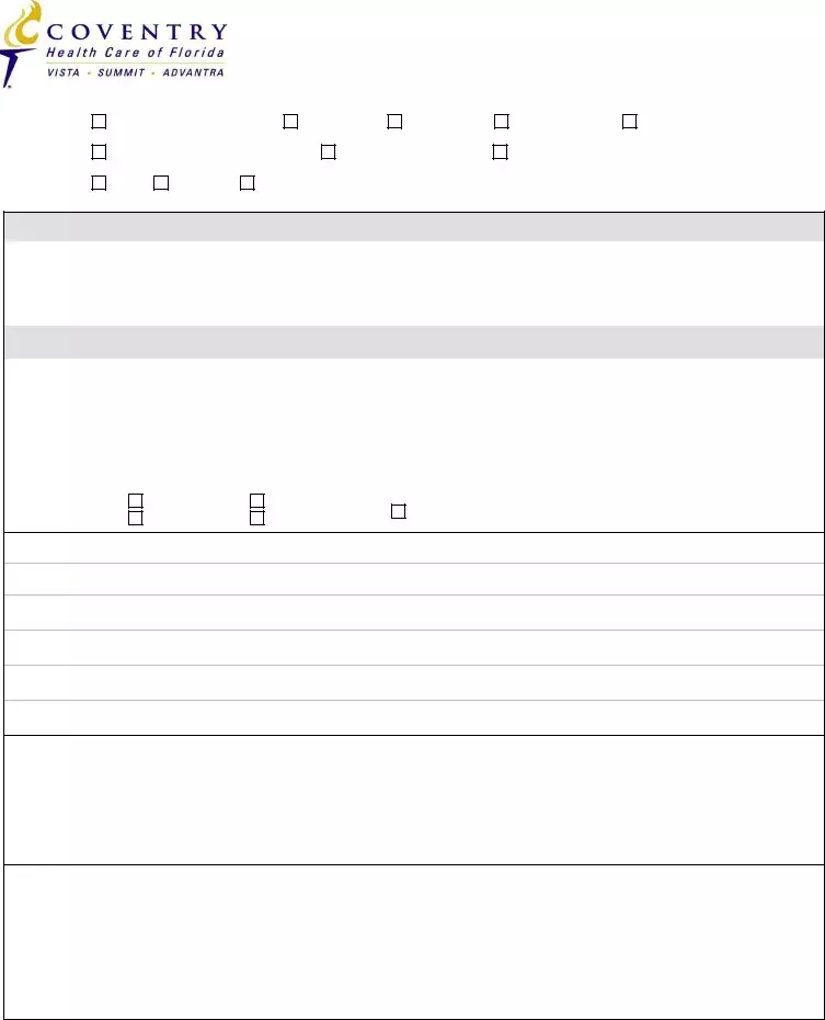 Coventry Claim Form ≡ Fill Out Printable PDF Forms Online