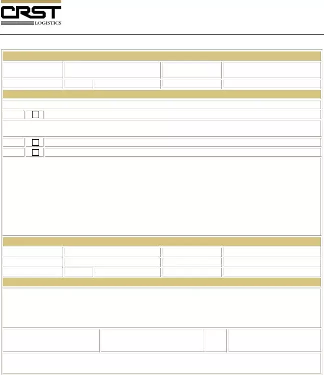 Crst Logistics Carrier Packet ≡ Fill Out Printable PDF Forms Online