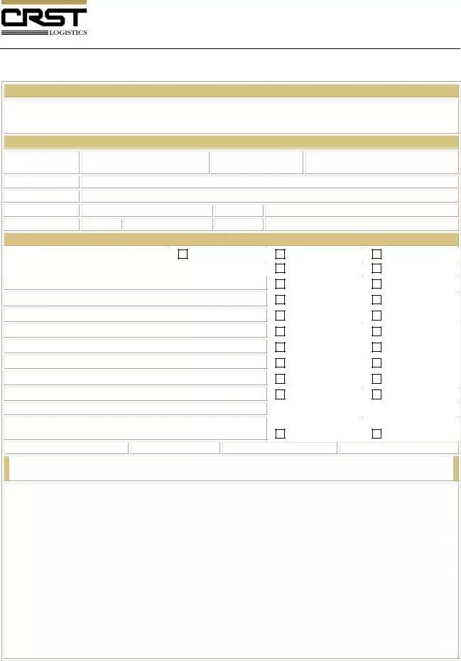 Crst Logistics Carrier Packet ≡ Fill Out Printable PDF Forms Online