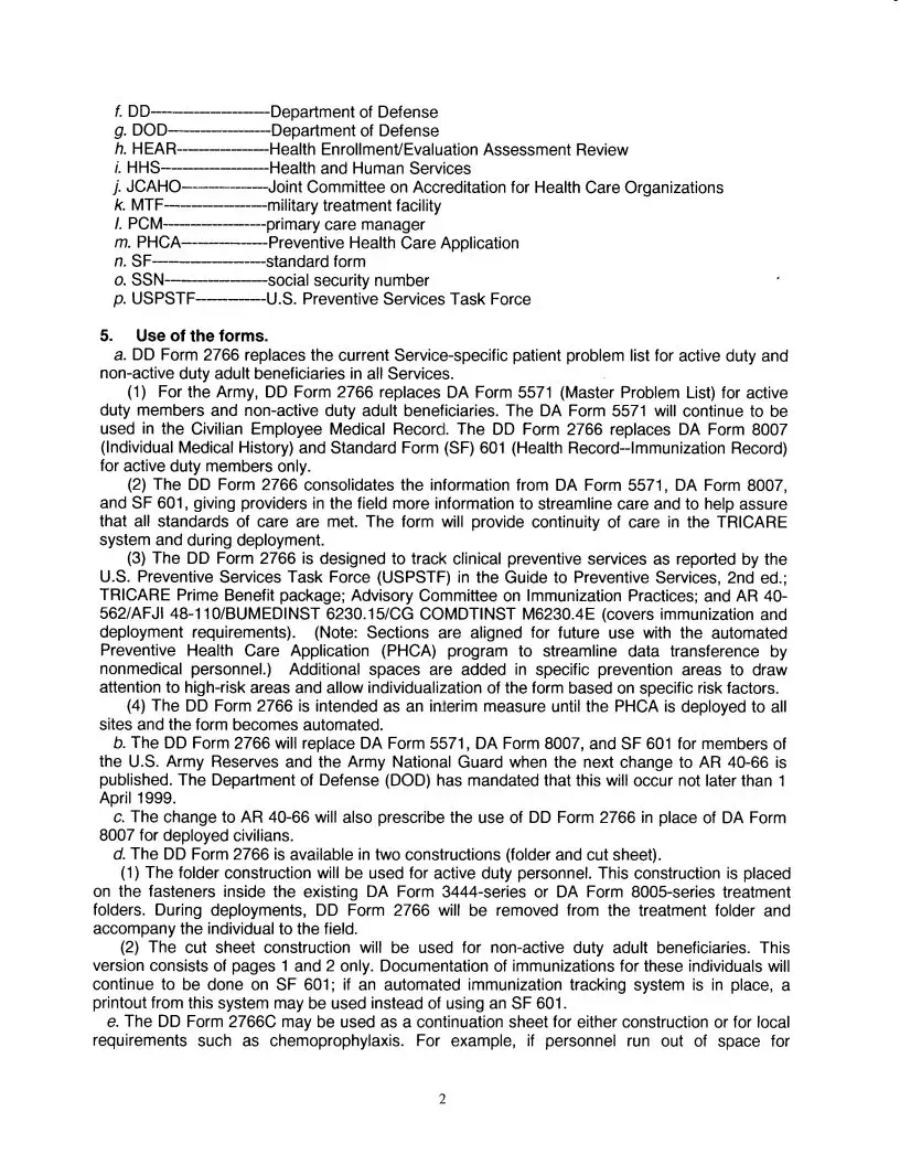 Dd Form 2766C ≡ Fill Out Printable PDF Forms Online